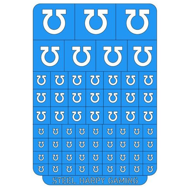 Omega - Small - Stencil – Grim Dice Tabletop Gaming