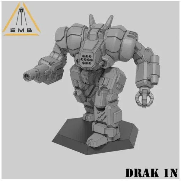 Battle Mech DRAK1N (DRG-1N) Proxy 3d Print for Hex Based Games [Print ...