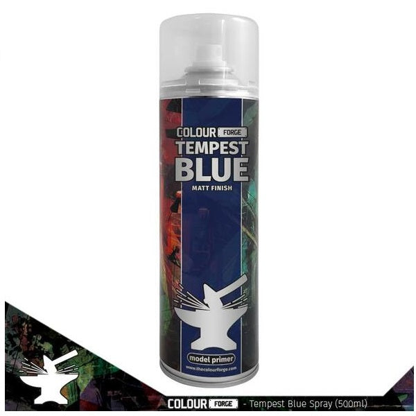 Colour Forge Tempest Blue Spray (500ml) – Grim Dice Tabletop Gaming